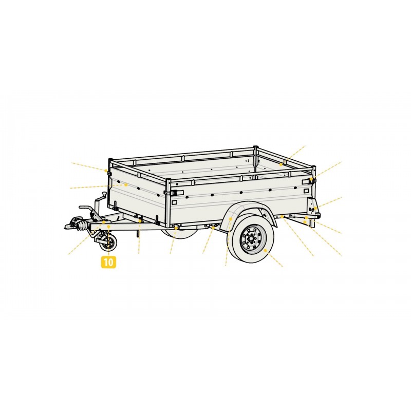 Timon pour remorque LIDER Robust - Accessoires Remorques - BSA Accessoires