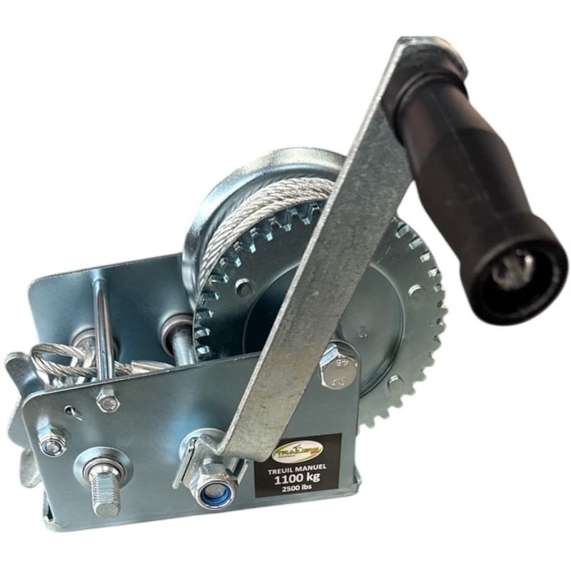 Treuil de halage 1100KG à câble 10M - Accessoires Remorques - BSA ...